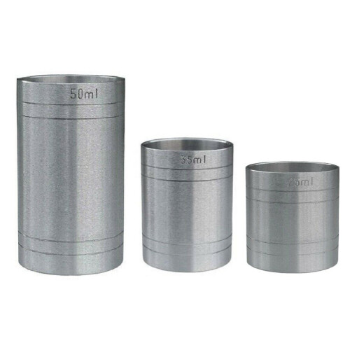 (3 Piece Set) Stainless Steel Thimble Bar Measures Set CE Marked on OnBuy