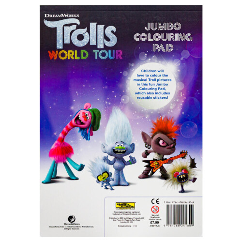 Trolls 2 Jumbo Colouring Pad on OnBuy
