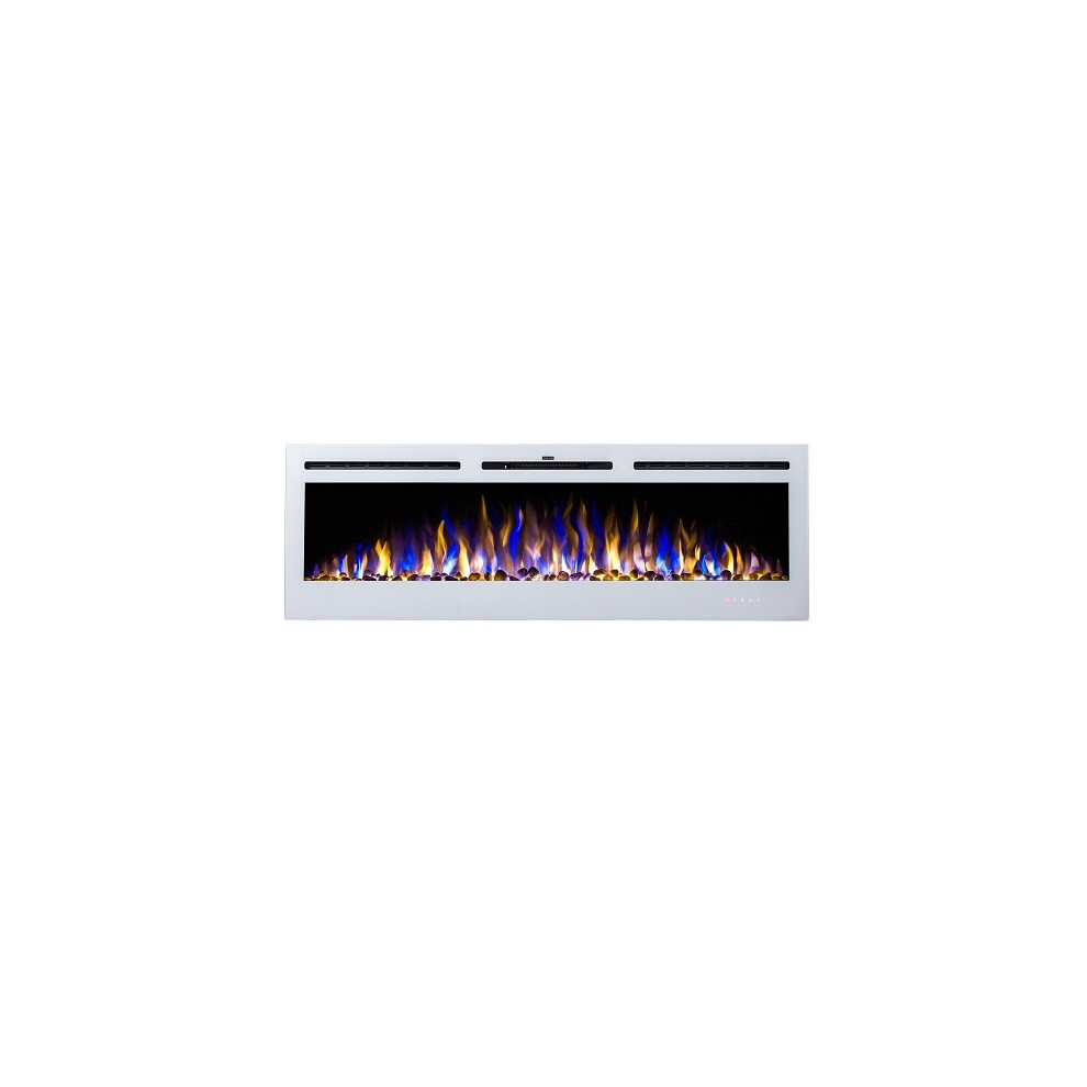 NEW PREMIUM PRODUCT 50inch White Wall Mounted Electric Fire with 3 ...