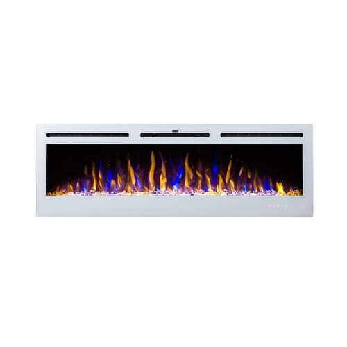 NEW PREMIUM PRODUCT 50inch White Wall Mounted Electric Fire with 3 ...