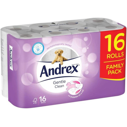 Andrex Gentle Clean (Pack of 16 Family Pack) on OnBuy