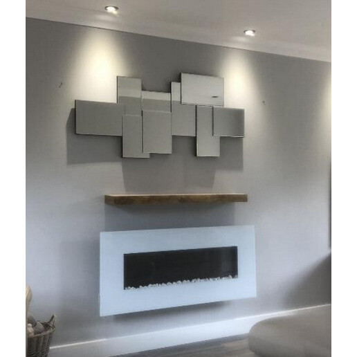 PREMIUM PRODUCT 50inch White Wall Mounted Electric Fire with 10 colour ...