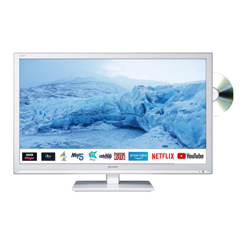 Sharp 24 Inch HD Ready LED Smart TV with Built-In DVD Player and ...