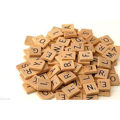 KAV - Wooden Alphabet Tiles Letters Numbers Children's Educational Toy ...
