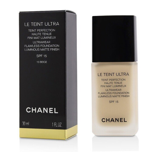 Chanel Le Teint Ultra Luminous Matte Foundation 10 Beige SPF15 30ml on ...