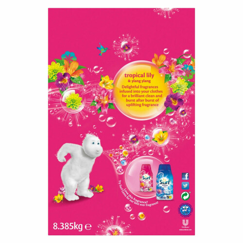 Surf Mega Pack 130 Washes Fragrance Washing Powder Tropical Lily ...