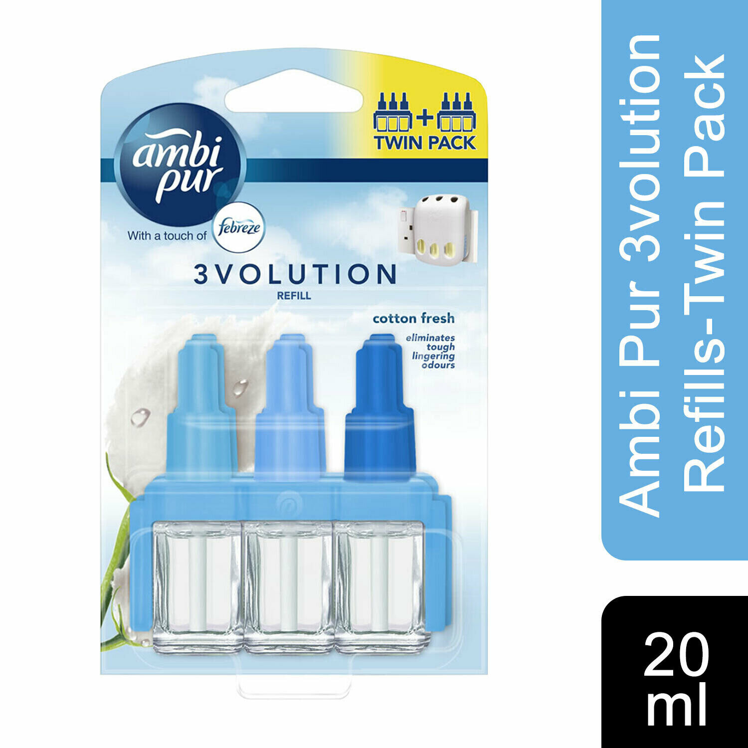 Febreze Ambi Pur 3Volution Air Freshener Plug-In Diffuser Refill, Odour ...