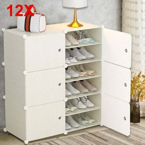 12 Multi-function Modern Shoe Cabinet DIY Shoe Bookcase Storage on OnBuy