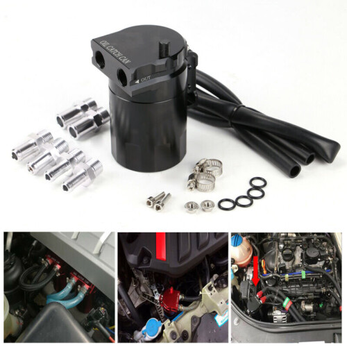 300Ml Universal Internally Baffled Oil Catch Can Tank 2 Port Sepa on OnBuy