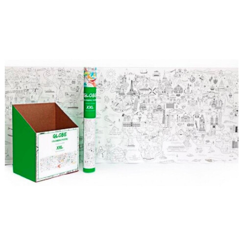 Extra Large Colouring Globe Poster on OnBuy