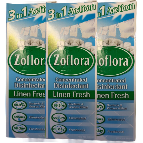 Zoflora Concentrated Disinfectant Linen Fresh 120 ml (3 bottles) on OnBuy