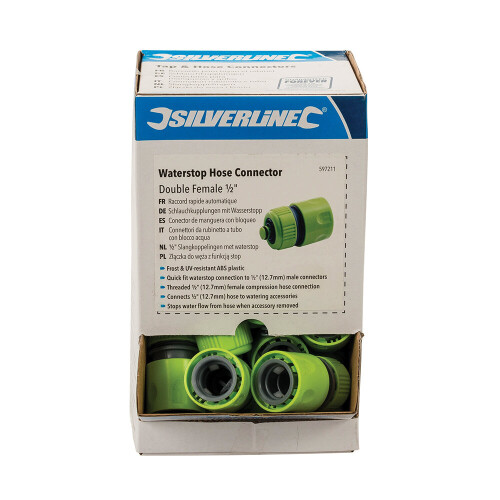 Waterstop Hose Connectors 1/2" Display Box 30pce Double Female on OnBuy