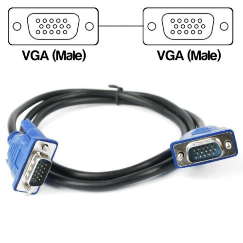 1m VGA Computer Monitor Cable Male to Male PC Laptop Screen Lead on OnBuy