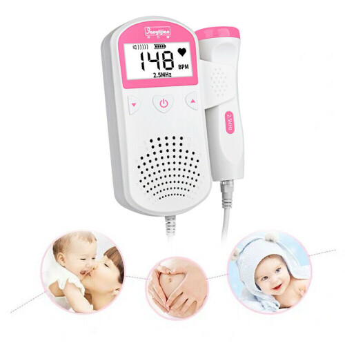 Baby LCD Ultrasonic Detector Fetal Doppler Prenatal Heart Rate Heart ...