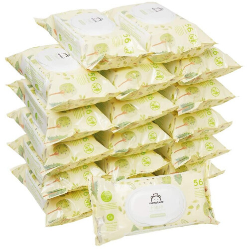 Mama Bear Fresh Lightly Fragranced Baby Wipes With aloe vera Nappy ...
