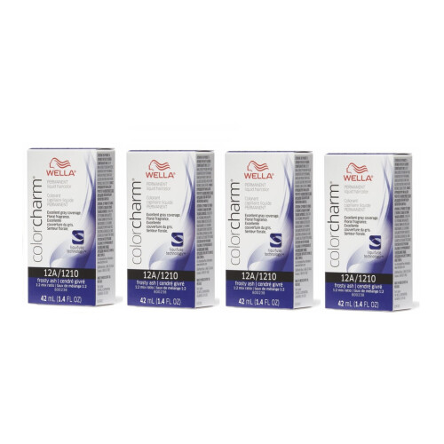 (4Pk 12A Frosty Ash ) Wella Color Charm Permanent Liquid Color | Wella ...