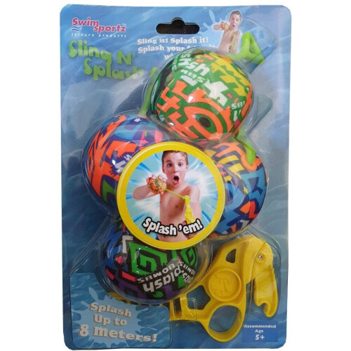 Swim Sportz Water Bomb Sling & Splash Slingshot Toy | Water Fight ...