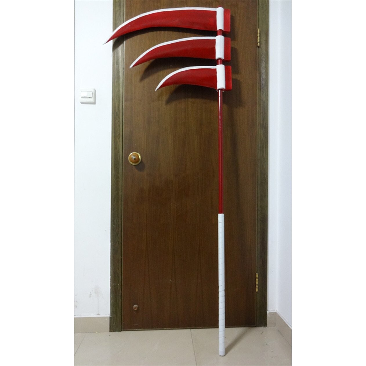 Naruto Hidan Triple-Bladed Scythe Cosplay Replica Weapon Prop on OnBuy