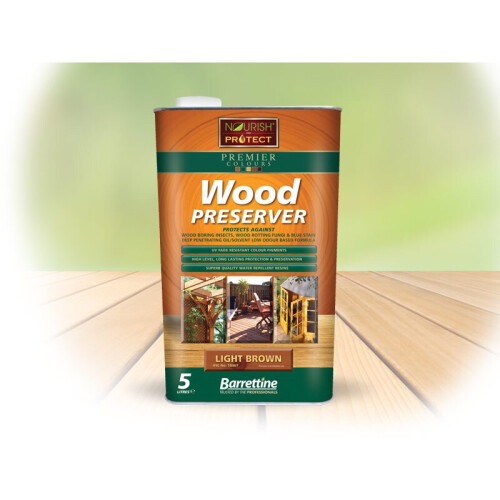 1L&5L Barrettine PREMIER Wood Preserver stain paint decking shed fence ...