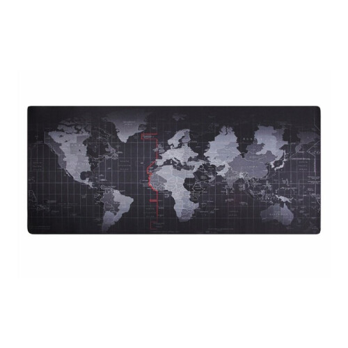 AQ Extended Black World Map Mousepad | Large Earth Map Mouse Mat on OnBuy