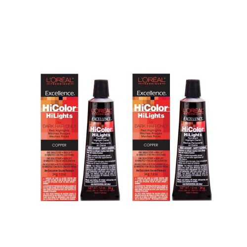 (Copper - 2pcs) L'Oreal HiColor Copper HiLights For Dark Hair on OnBuy