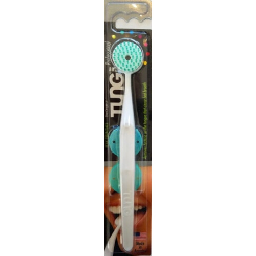 The Original TUNG Brush Tongue Cleaner with Hygiene CAP - Colours Vary ...