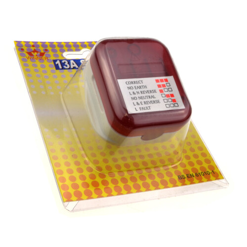 kenable UK Mains Power Plug 13A Socket Tester Polarity Earth Checker on ...