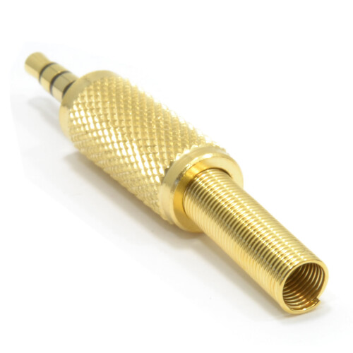 kenable 3.5mm 4 Pole Jack Plug ALL METAL Solder Terminal For Audio or ...