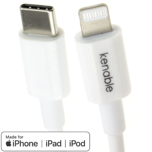 kenable MFI Certified Quick Charge USB Type C to 8 pin Cable iPhone 8 9 ...