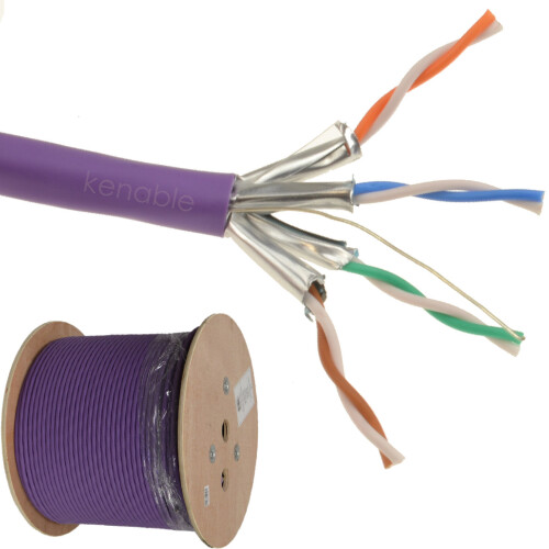 kenable CAT6A U FTP COPPER Low Smoke LSZH 10 Gigabit Network Cable Reel ...
