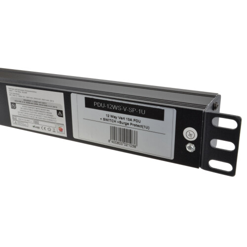 kenable Power Distribution Unit PDU 12 Way Surge Protected VERTICAL Rack Mount on OnBuy