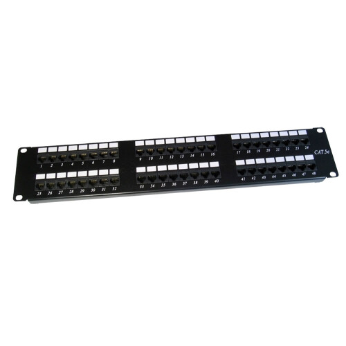 kenable HQ Cat5E Cat 5E RJ45 Patch Panel Rack Mountable 48 Port on OnBuy