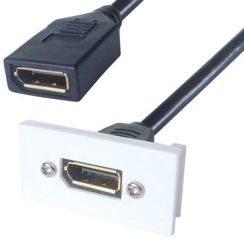 kenable Ready Made Faceplate Module DisplayPort DP Female Socket Panel ...