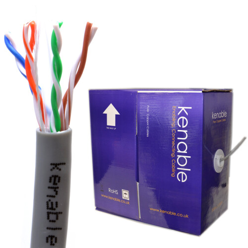 kenable Indoor CAT6 UTP 23AWG COPPER Ethernet PVC Network Cable Reel ...