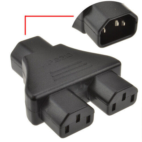 kenable IEC Splitter Plug Y Adapter Block Socket to 2 x Plugs 10A on OnBuy