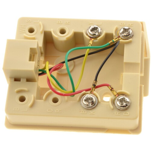 RJ11 4 Wire ADSL Panel Mount Screw Down Terminal Junction Box Beige on ...