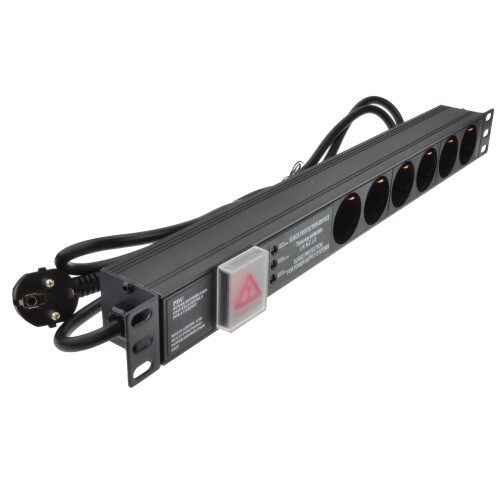kenable Surged Power Distribution Unit PDU 6 Way Euro Schuko Socket ...