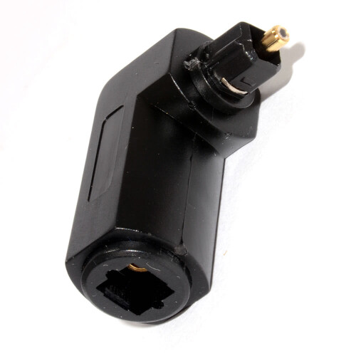 kenable Optical Socket to Rotating Right Angled Plug TOS TOSLink ...