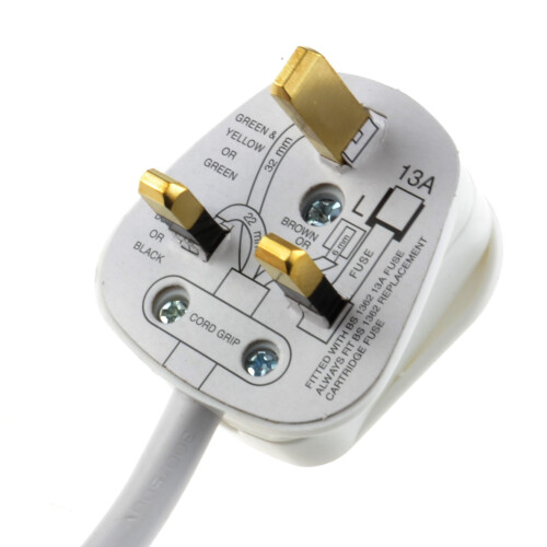 kenable 1 Gang Single Way UK 13A Mains Power Socket Extension Lead ...