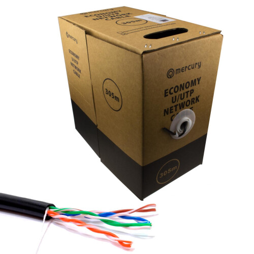 kenable External CAT5e CCA Outdoor Ethernet Network Cable Reel Solid ...