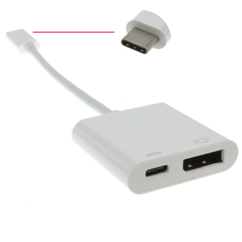 kenable USB 3.1 Type C Plug to DisplayPort Alt Mode + PD Type C Socket ...