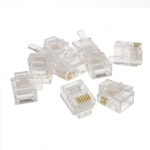 kenable RJ12 6P6C 6 Position 6 Conductor Modular Plugs Ends Crimps [10 ...