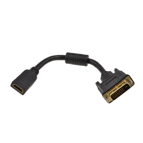 kenable DVI D 24+1 Plug to HDMI Socket Digital Adapter Cable 15cm GOLD ...