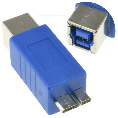 kenable USB 3.0 SuperSpeed Type B Female to Micro B Male 10 pin Adapter ...