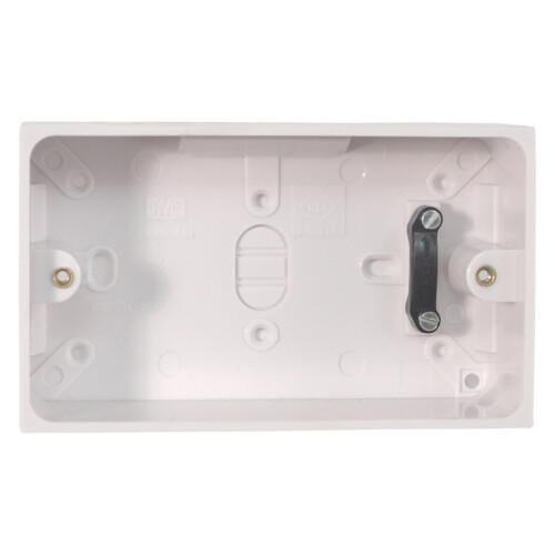 kenable Surface Mount Back Box Pattress Box 2 Gang 47mm with Cable ...