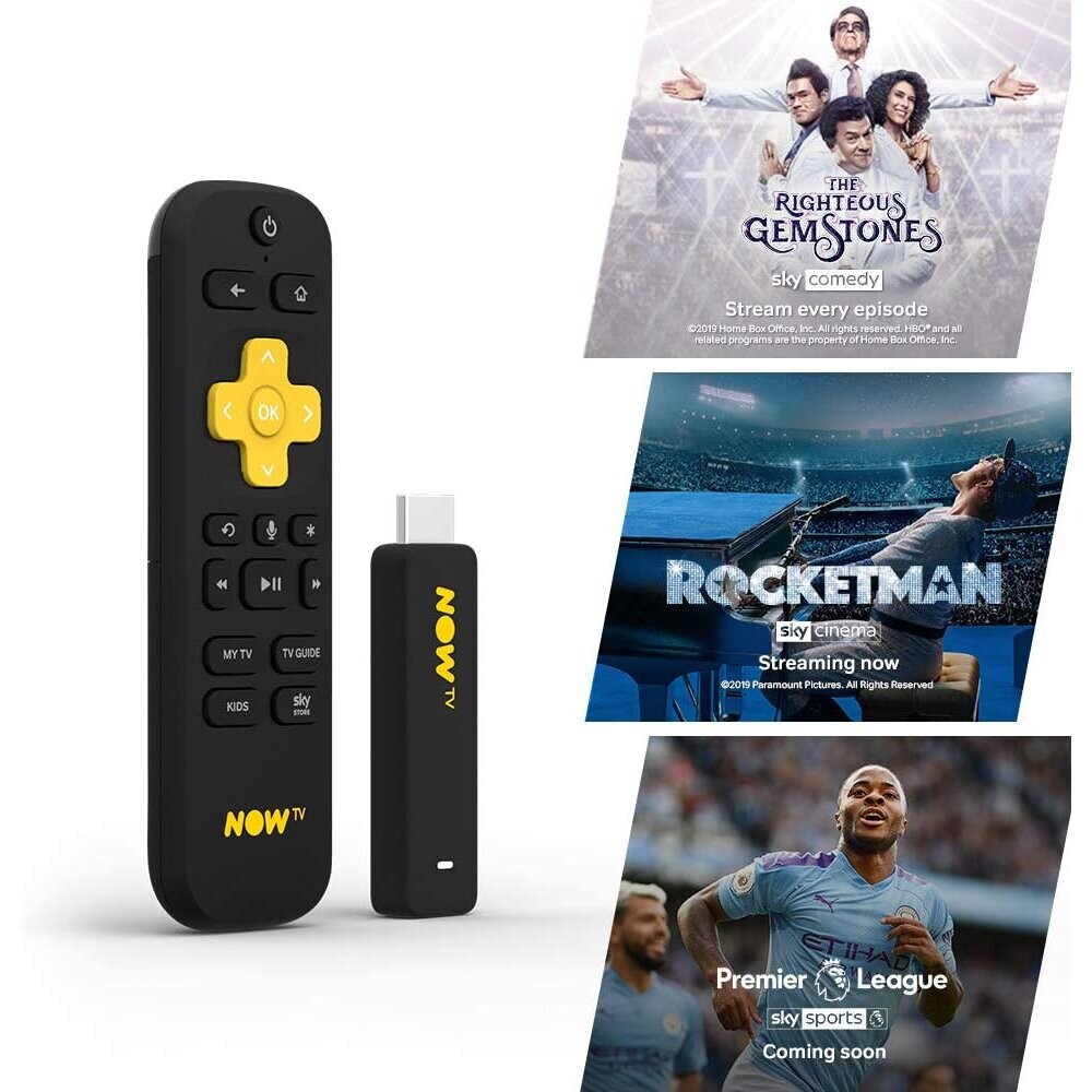 Now TV Stick With 1 Month Cinema Entertainment & Day Sports Pass Black ...
