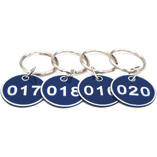 Aluminum Alloy Metal Key Tag Set, Number ID Tags Key Chain, Numbered ...