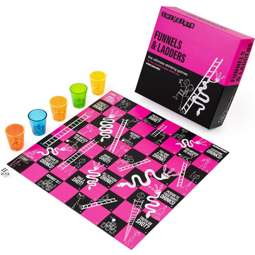 THE TWIDDLERS Funnels & Ladders - Party Drinking Game for Adults, Spin ...