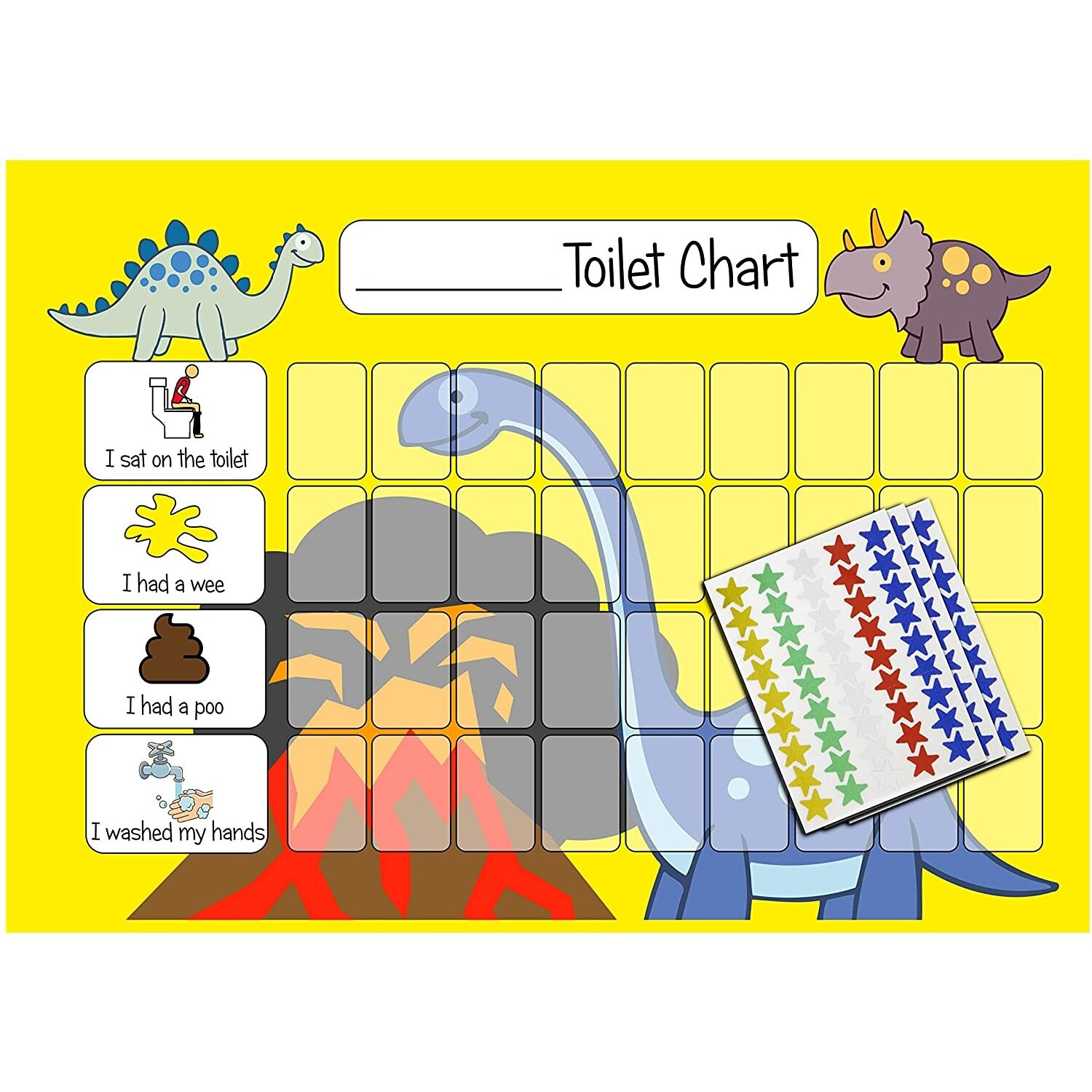 kids2learn Potty Training Reward Chart Pack - Toilet Training Chart for ...
