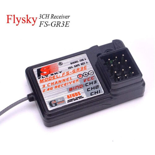 FlySky FS-GR3E 3CH RC Receiver ( 2.4Ghz,AFHDS ), for FS-GT2 GT3 GT3B ...